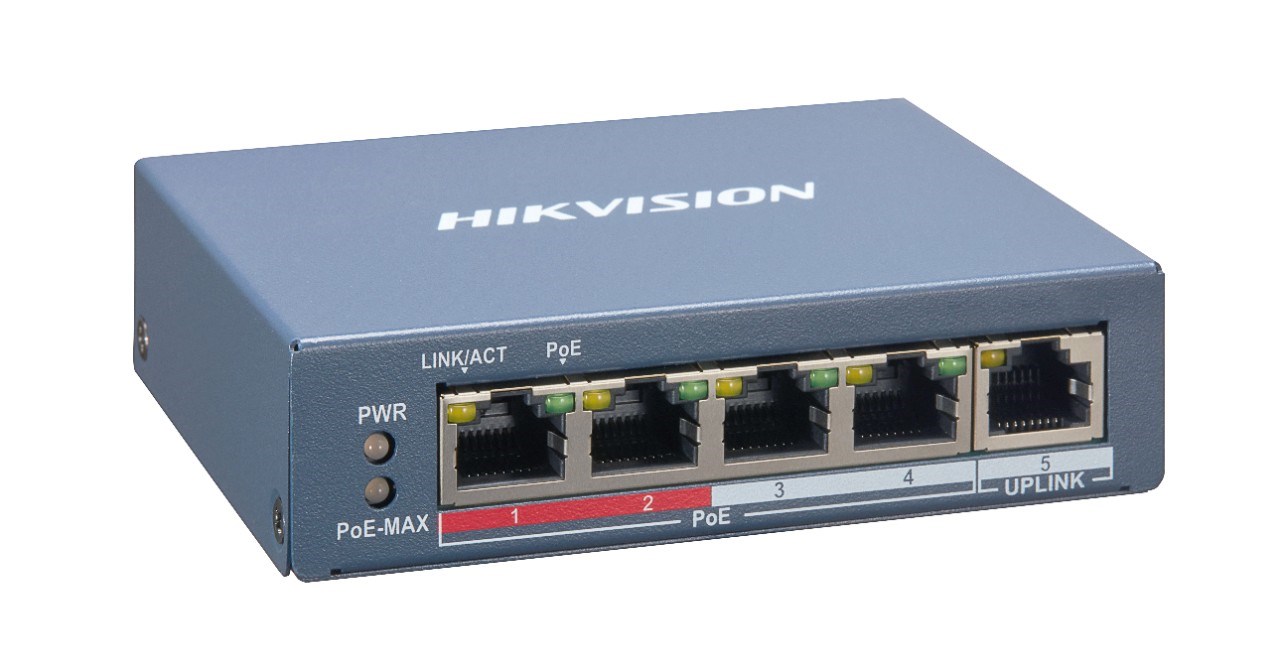 VIAKOM | HIKVISION DS-3E1105P-EI - Smart managed PoE switch 4x 100 Mbps